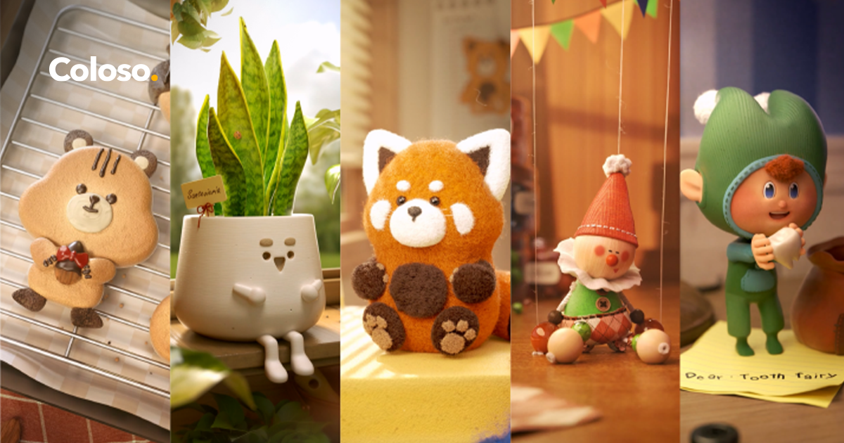 3Dデザイナー Bitnaのメルヘンな演出、テクスチャと動きが際立つ3Dキャラクター | コロソ.